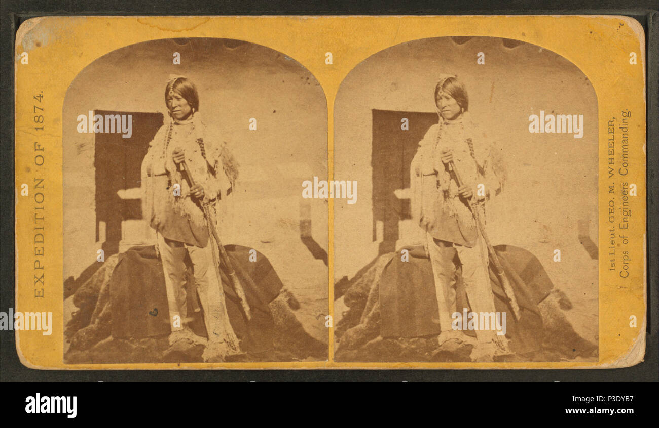 269 Shee-zah-nan-tan, Jicarilla Apache brave in characteristic costume ...