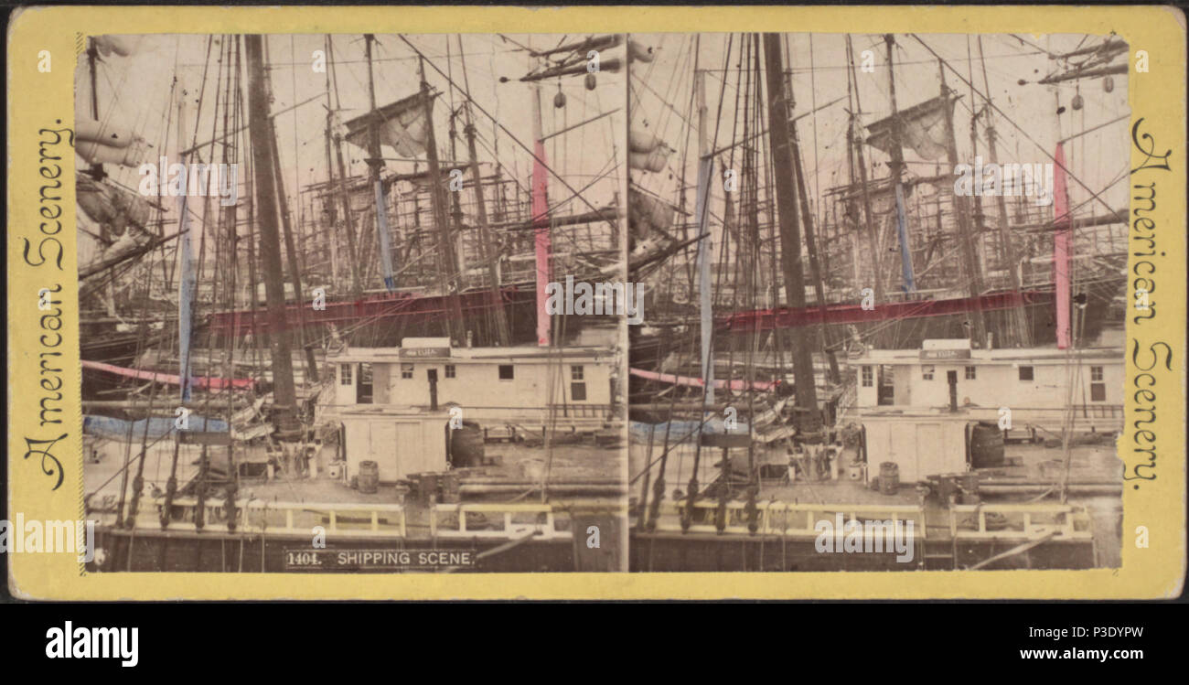. Shipping scene. Alternate Title: American scenery. Coverage: [1858 ...