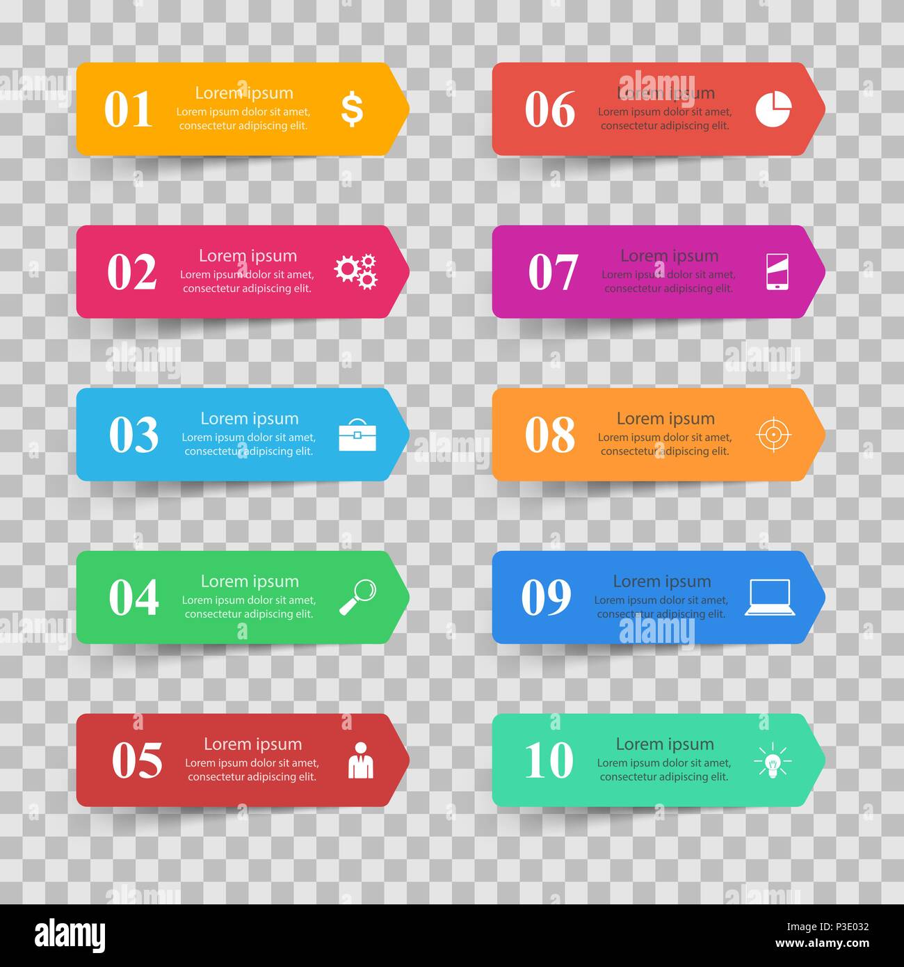 Infographic design. List of 10 items Stock Vector Image & Art - Alamy