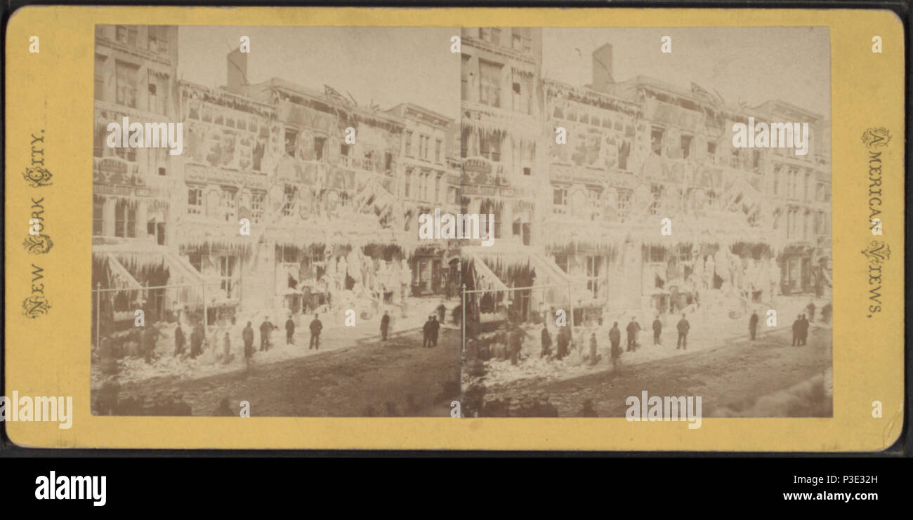 . Barnum's Museum in ice. Fire 1868. Alternate Title: American views ...