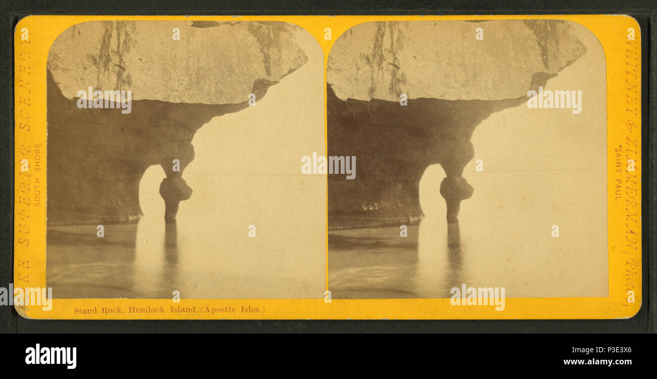 . Stand Rock, Hemlock Island (Apostle Isles). Alternate Title: Lake ...