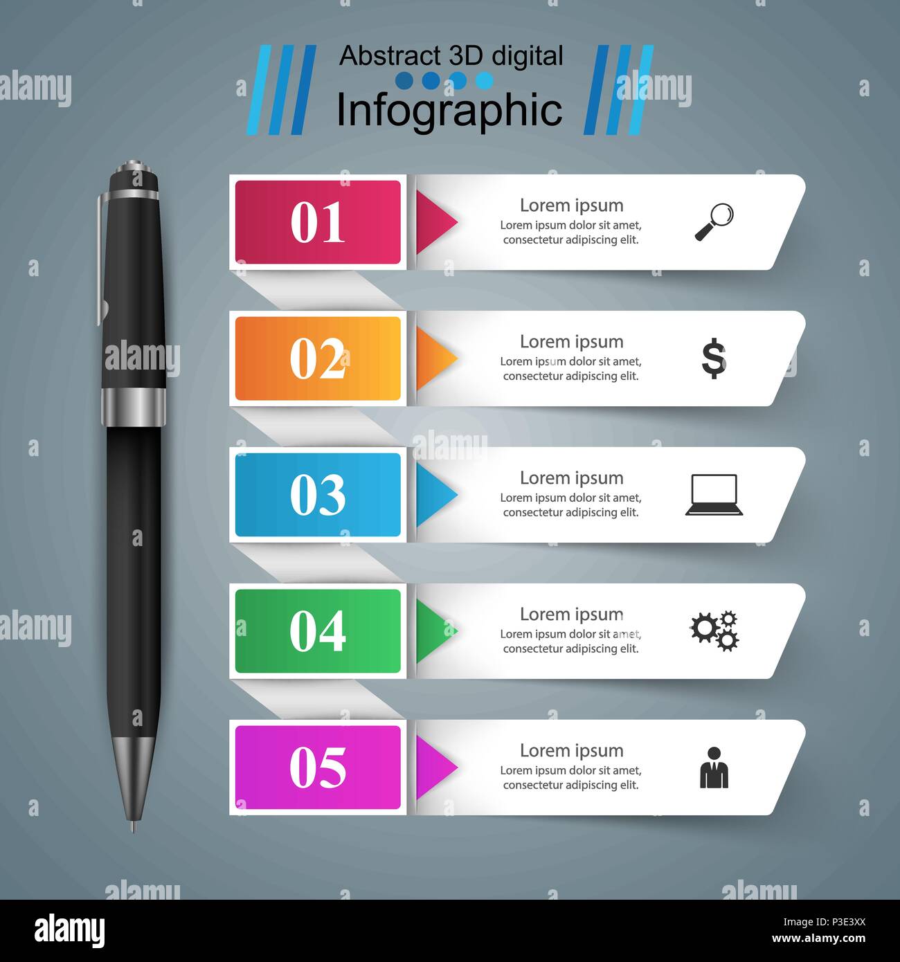 Pen, education icon. Business infographic Stock Vector Image & Art - Alamy