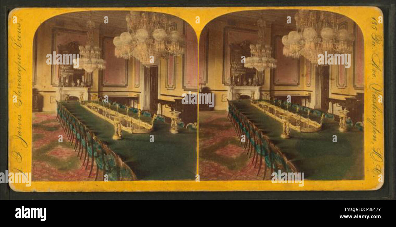 . State Dining Room in the President's House. Created: 1870-1899 ...