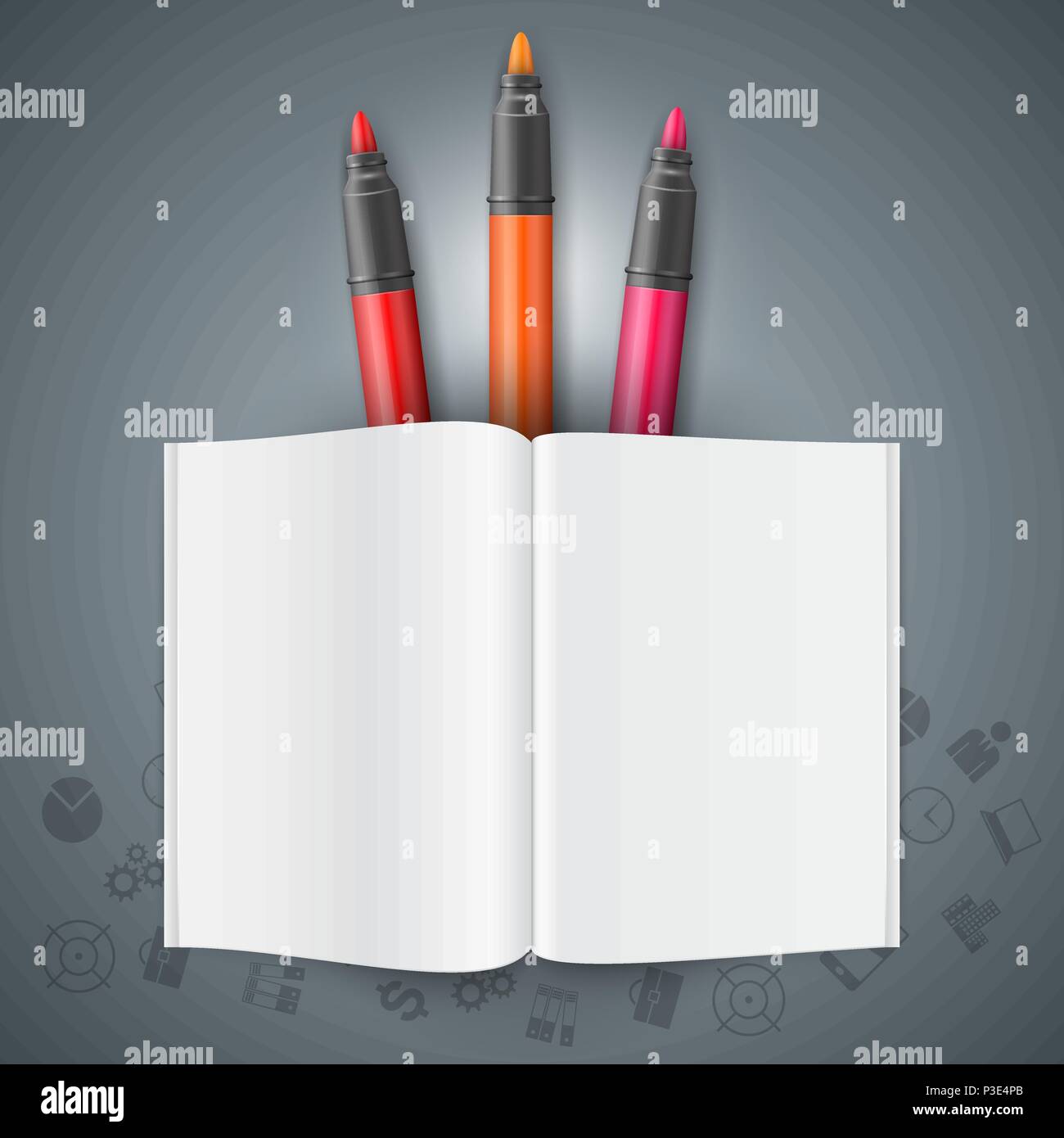 Abstract marker drawing 3d infographics Stock Vector Image & Art - Alamy