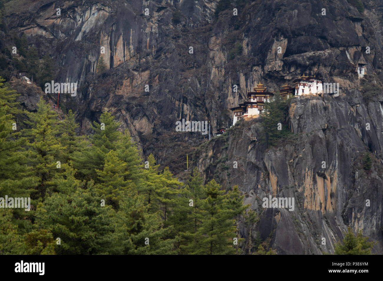 The majestic Tiger's Nest monastery hanging on the cliff side of ...
