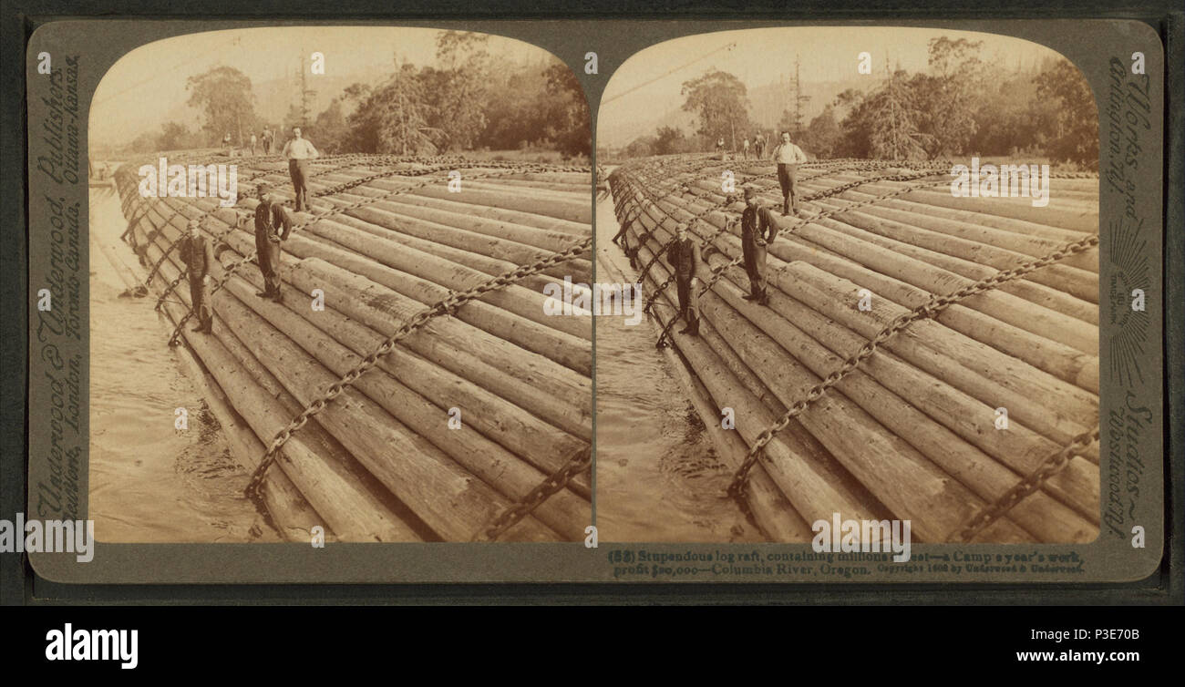 289 Stupendous Log-raft, containing millions of feet. Columbia River ...