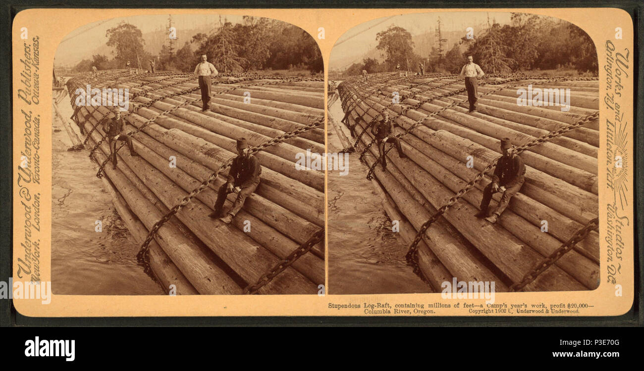 289 Stupendous Log-raft, containing millions of feet. Columbia River ...