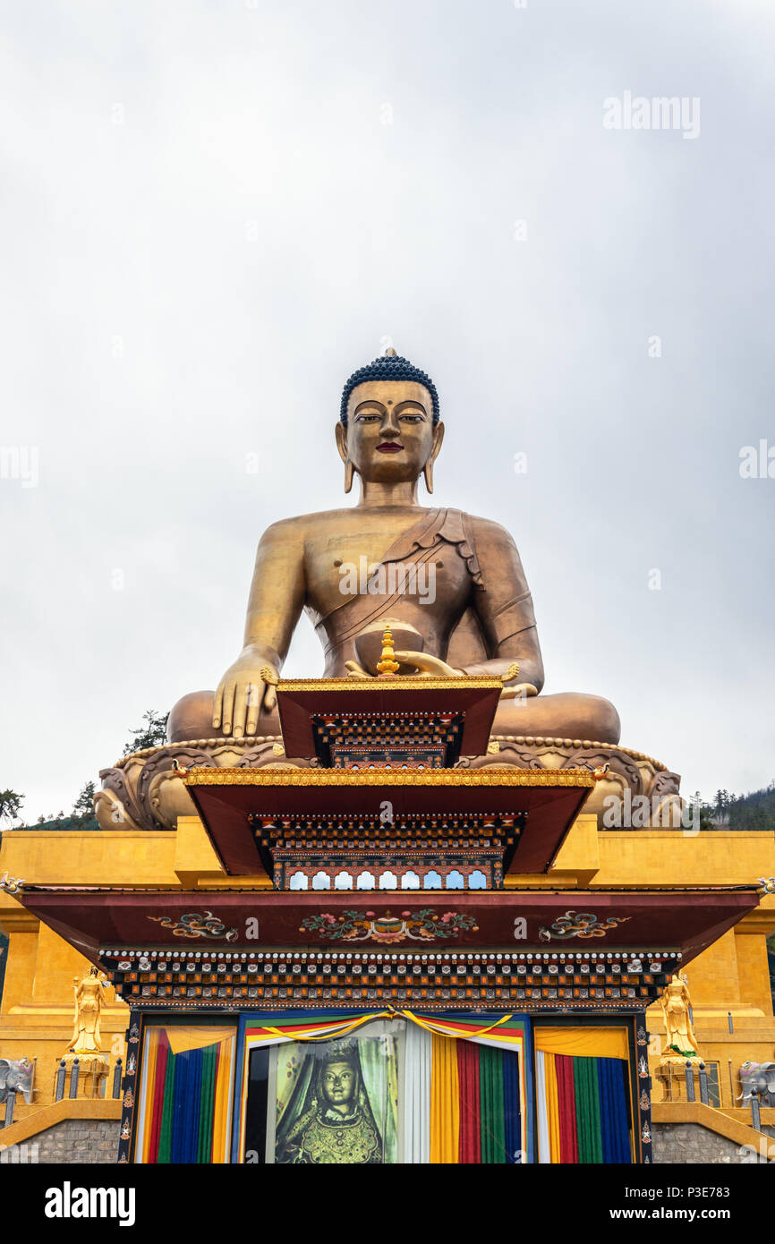 169 feet tall bronze Buddha statue shining bright in the daytime from ...