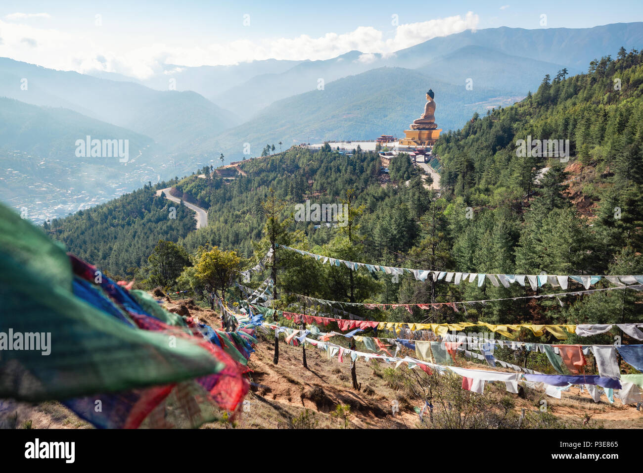169 feet tall bronze Buddha statue shining bright in the daytime from ...