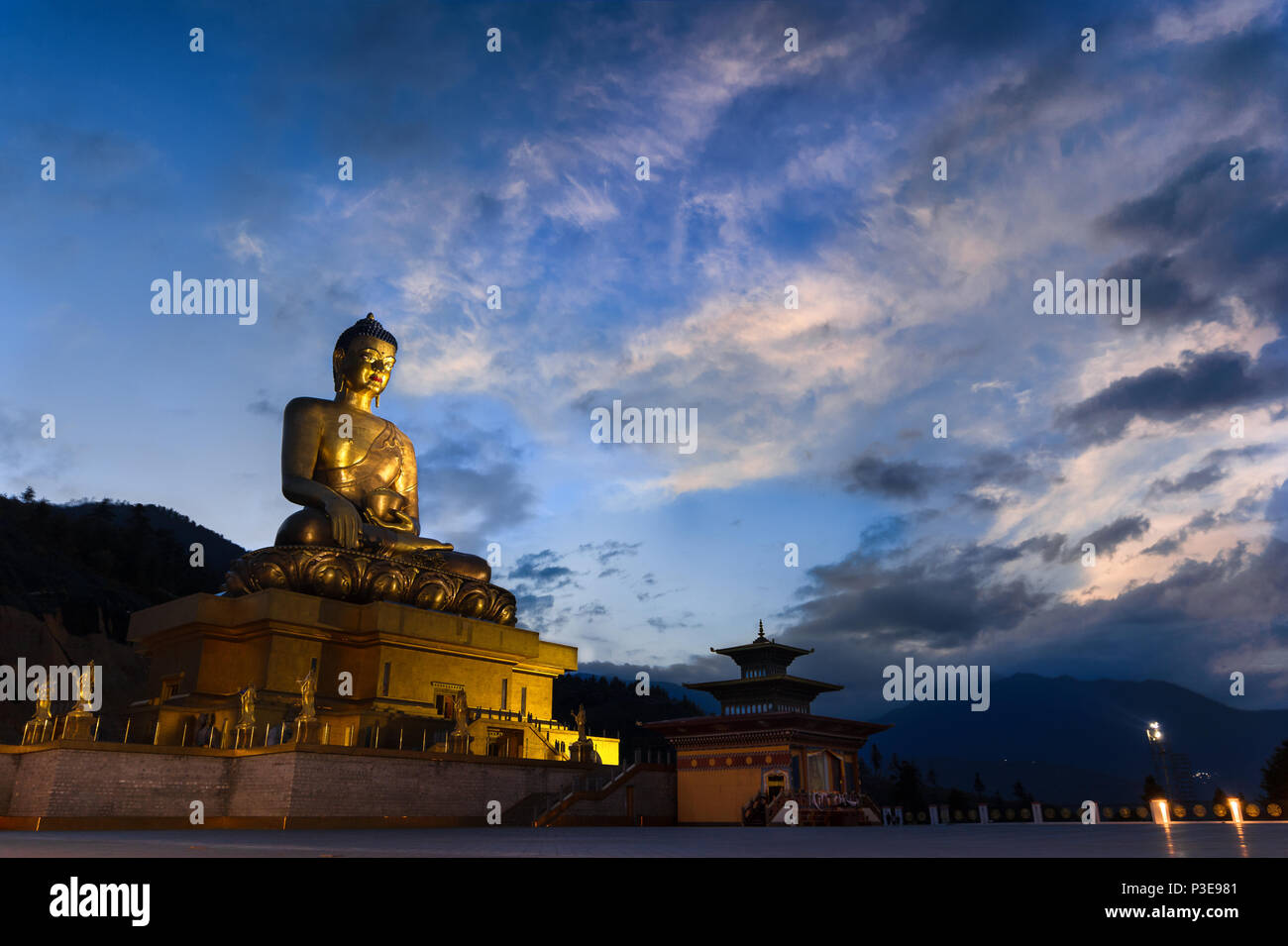 The 169 feet tall bronze buddha statue in Thimphu Bhutan Stock Photo ...