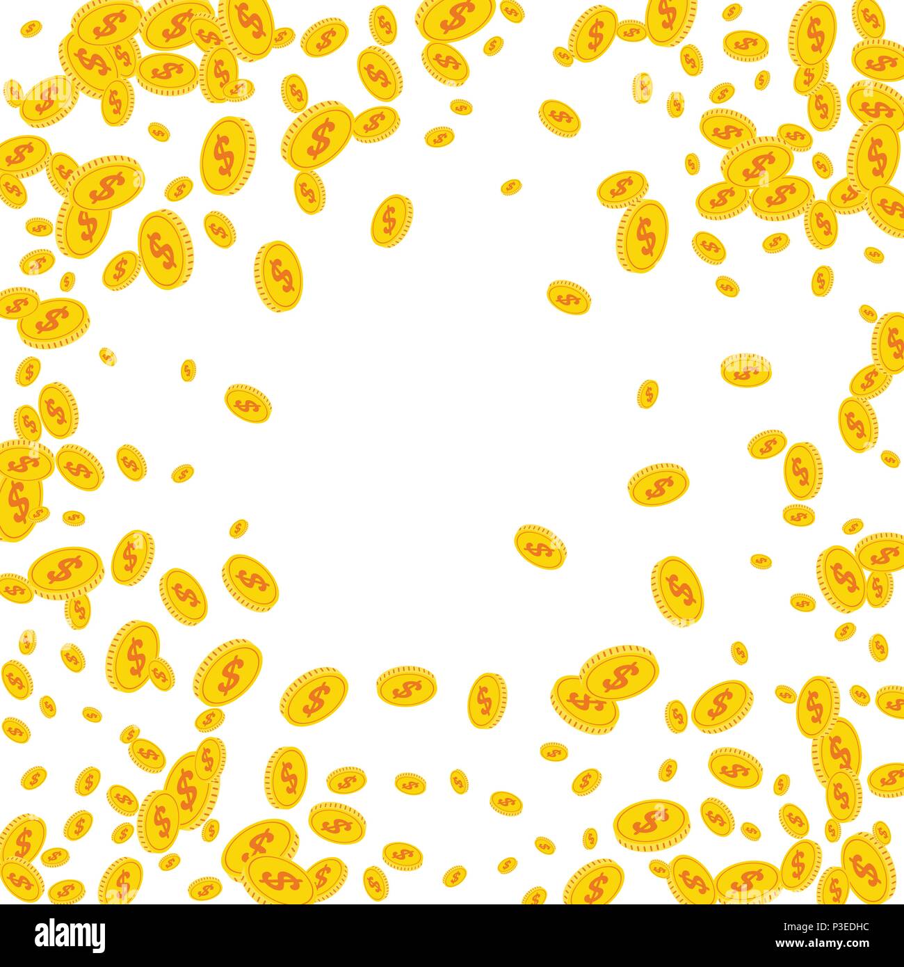 money golden coin border Stock Vector Image & Art - Alamy