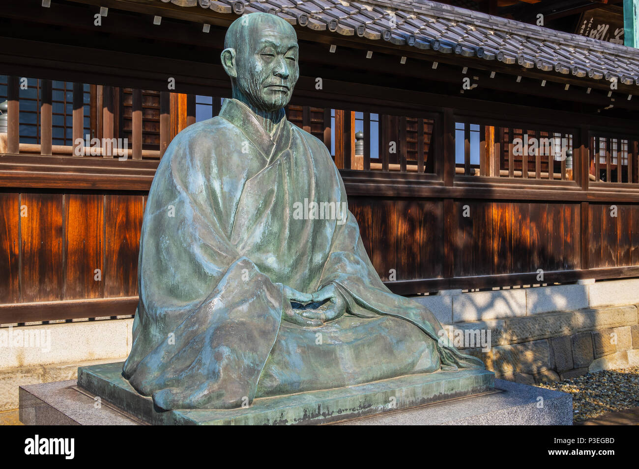 TOKYO, JAPAN - APRIL 20 2018: Statue of Sawaki Kodo Roshi, one of the ...