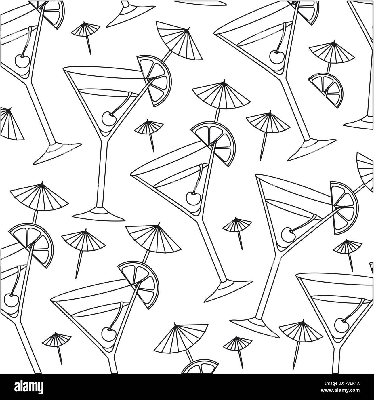 best drinks tropical cocktail pattern Stock Vector Image & Art - Alamy
