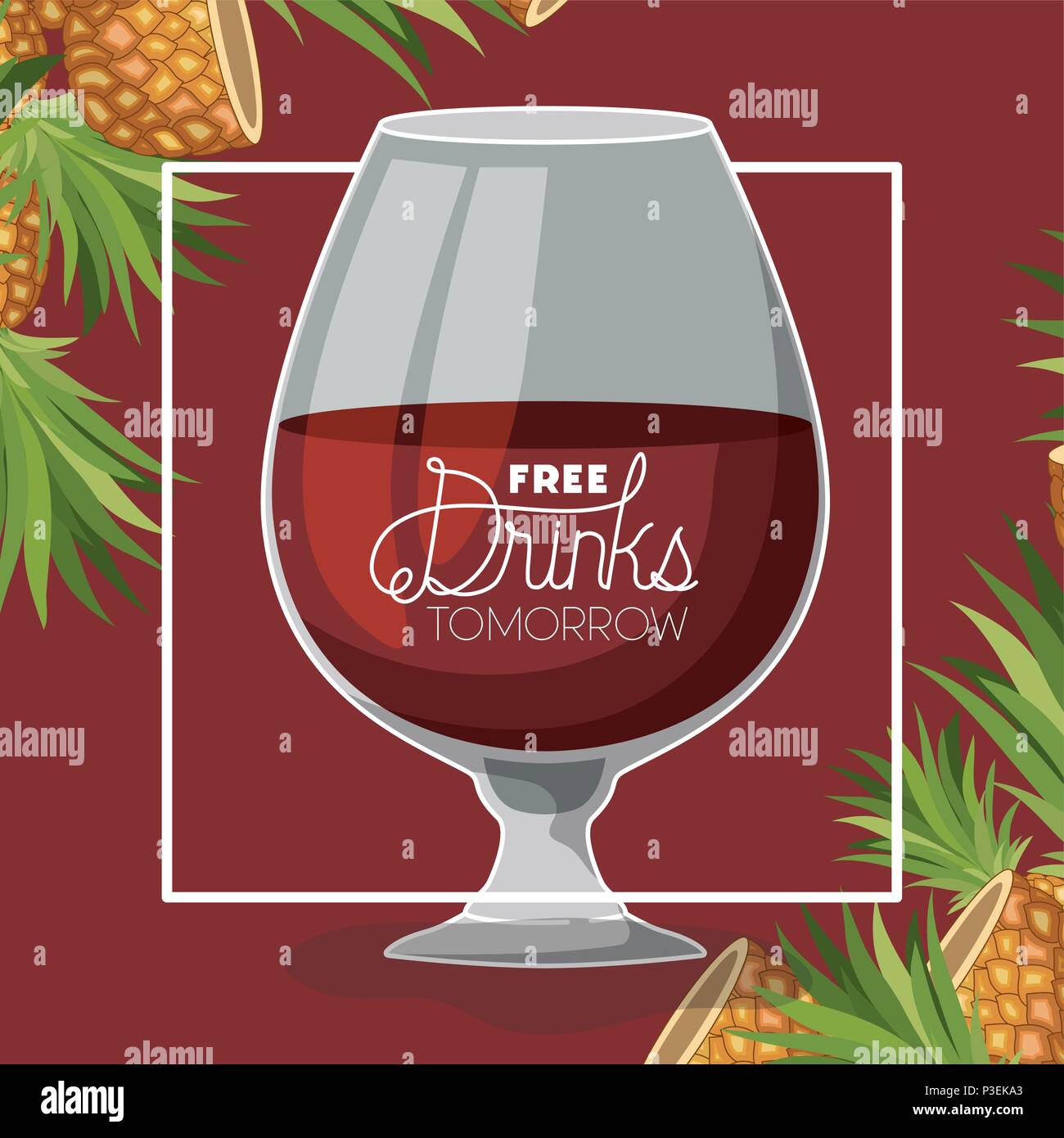 free drinks tomorrow label Stock Vector Image & Art - Alamy