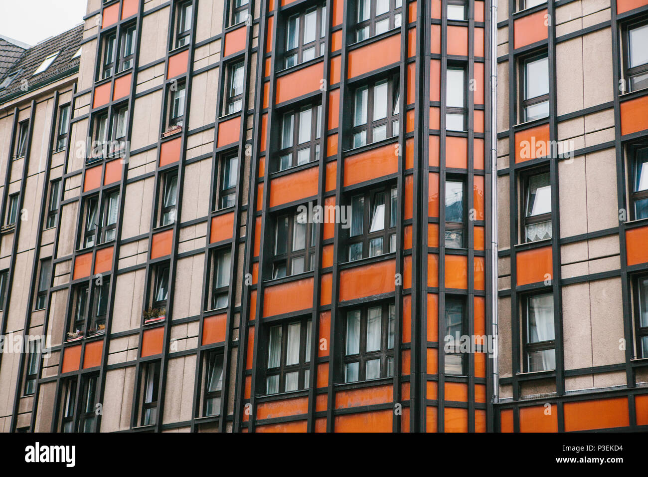 A traditional residential building in the German style in Berlin Stock ...