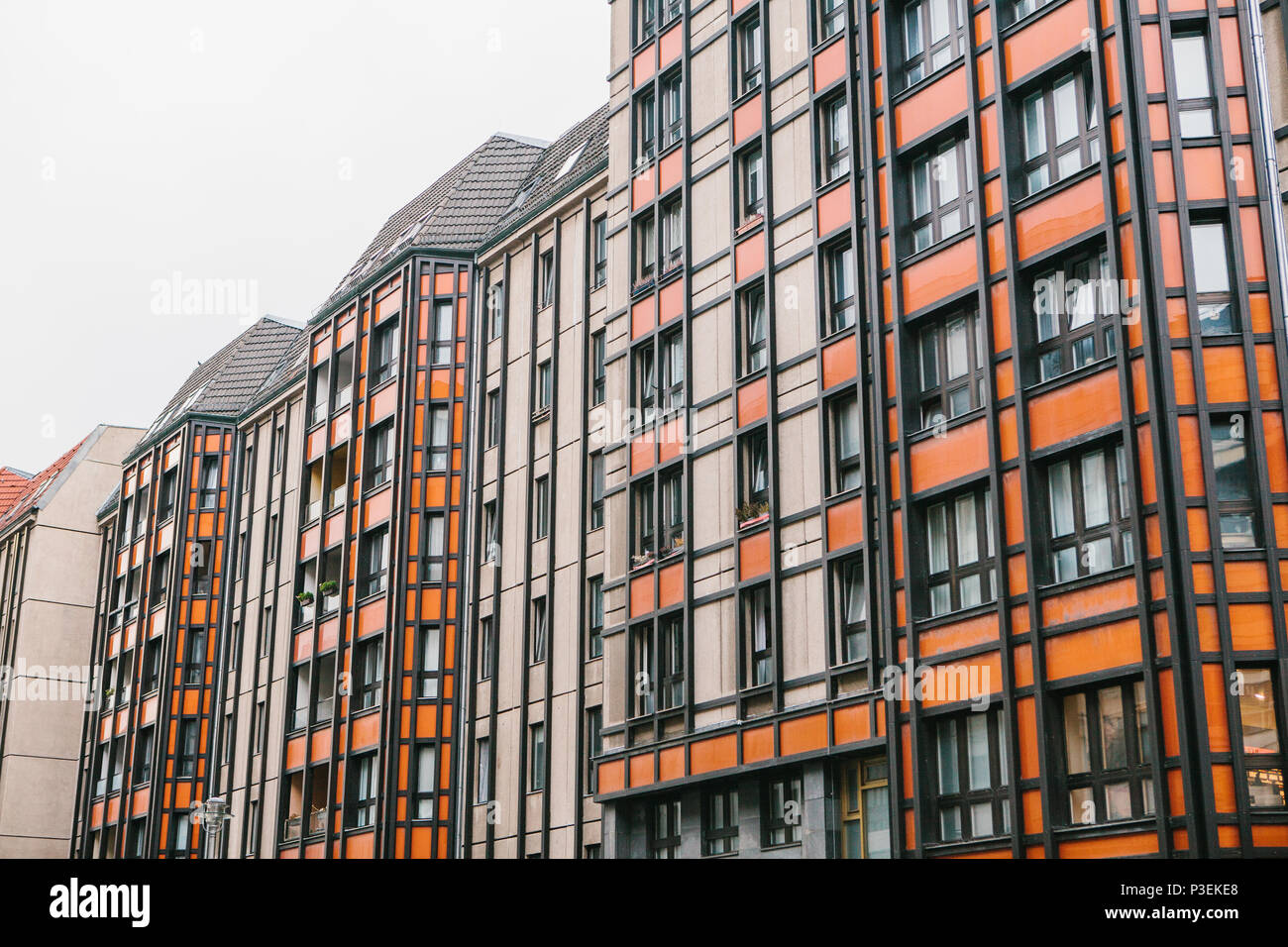 A traditional residential building in the German style in Berlin Stock ...