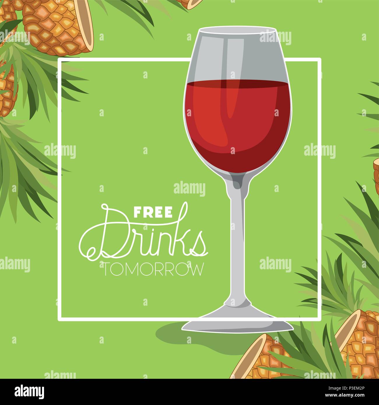free drinks tomorrow label Stock Vector Image & Art - Alamy