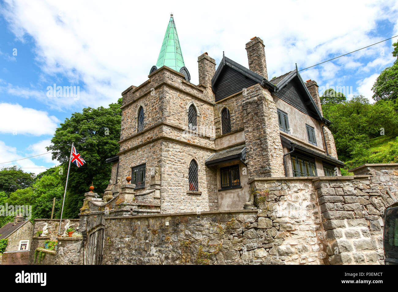 Radcliffe's folly in the Manifold Valley, Ecton Hill, Staffordshire ...