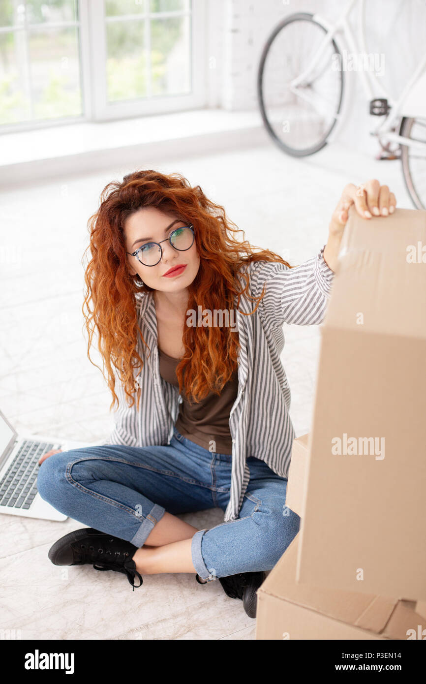 Woman checking house plan hi-res stock photography and images - Alamy