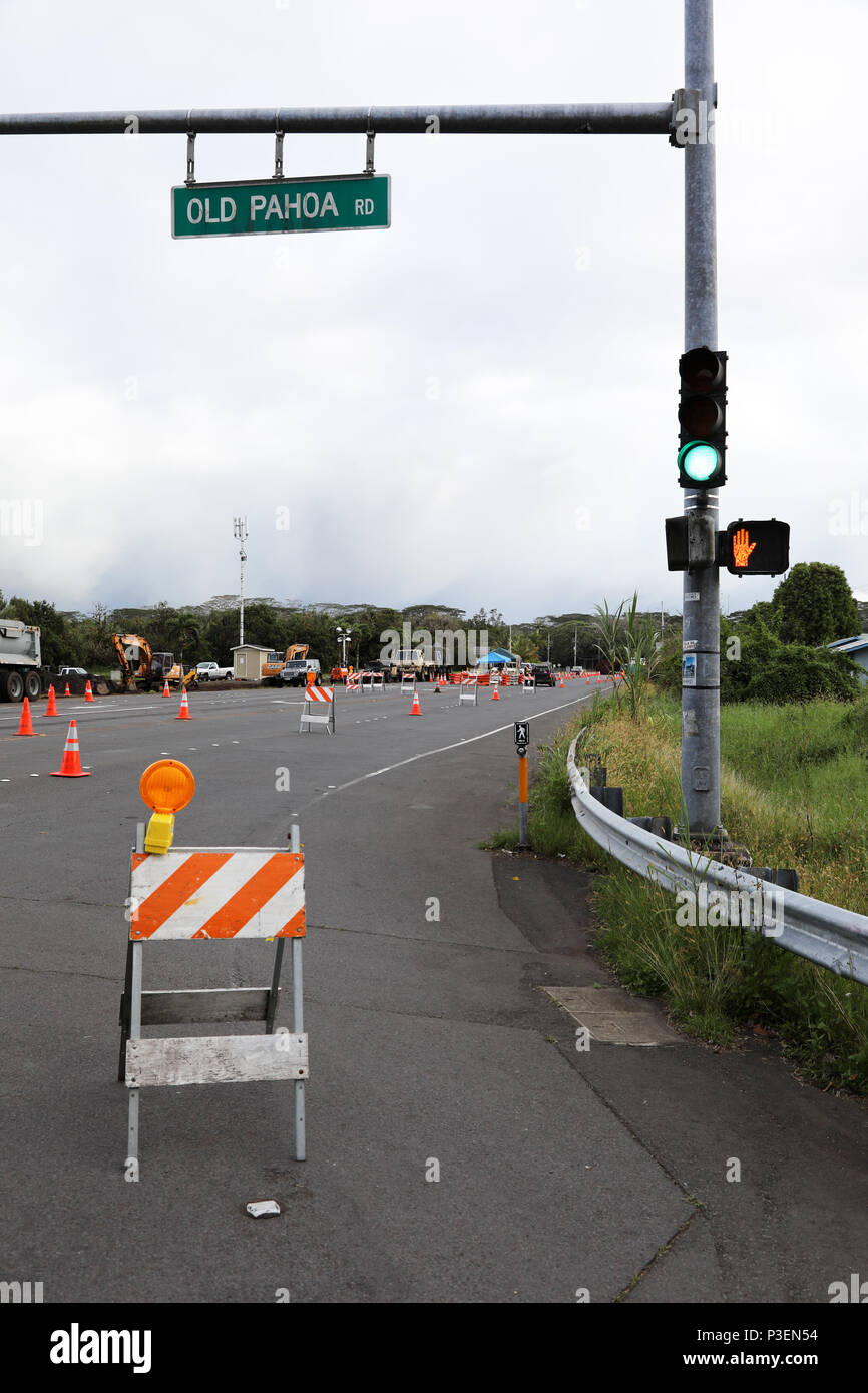 Hawaii lava road sign hi-res stock photography and images - Alamy