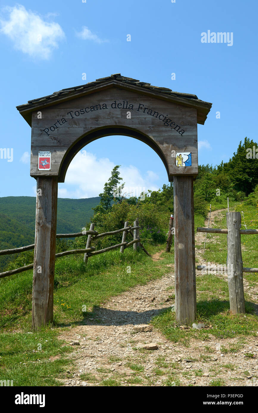 Passo della Cisa (Pr ), Italy, the medieval Francigena way Stock Photo ...