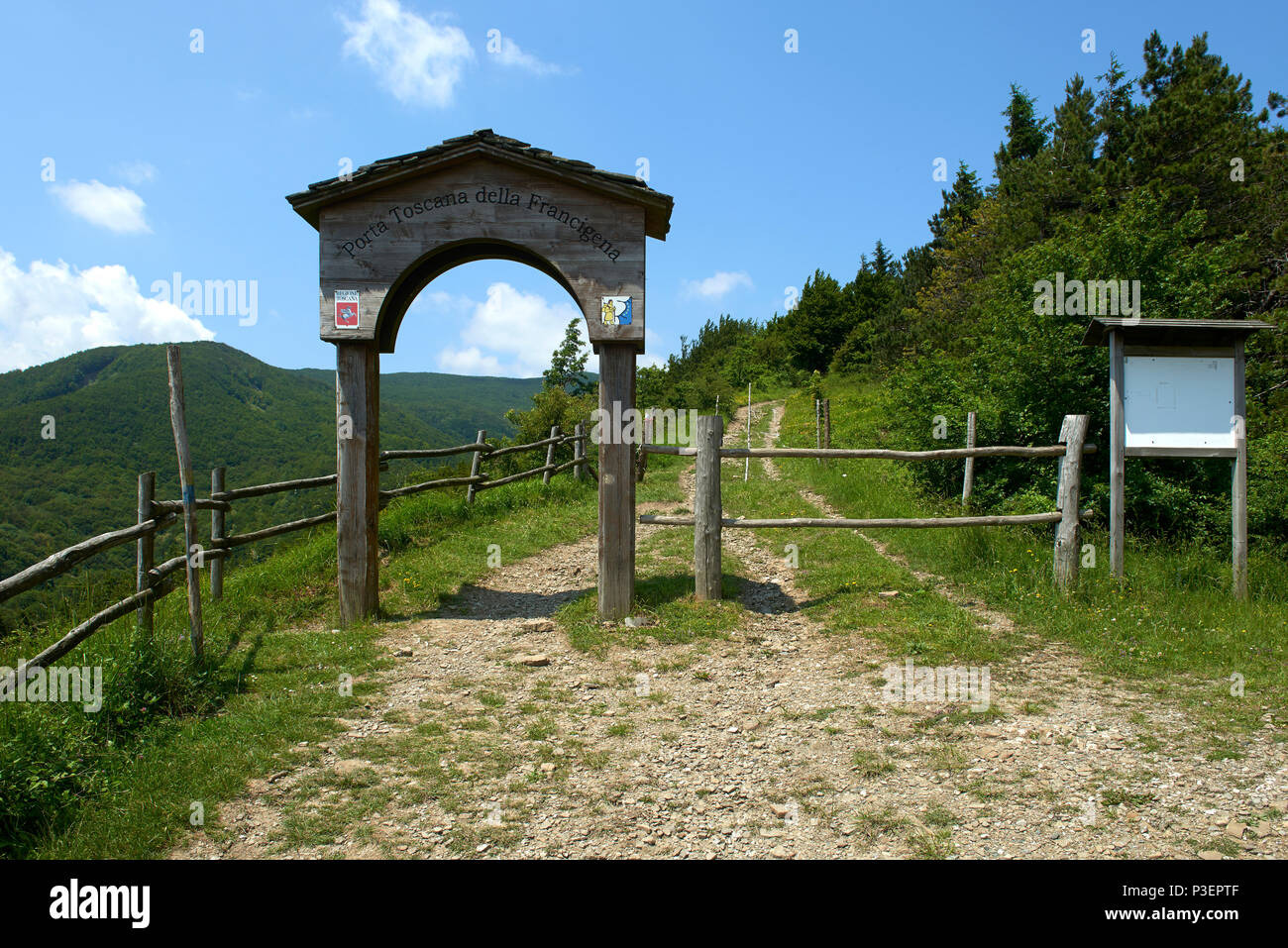 Passo della Cisa (Pr ), Italy, the medieval Francigena way Stock Photo ...