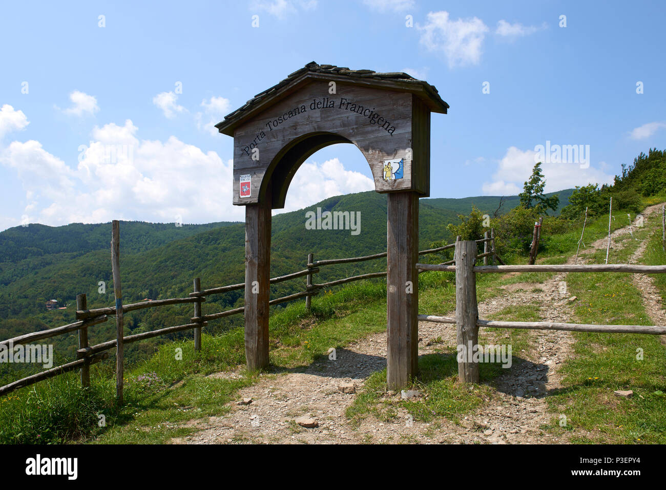 Passo della Cisa (Pr ), Italy, the medieval Francigena way Stock Photo ...