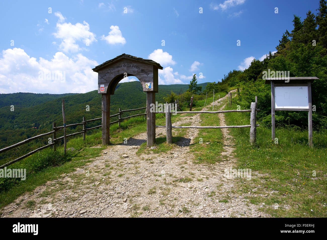 Passo della Cisa (Pr ), Italy, the medieval Francigena way Stock Photo ...