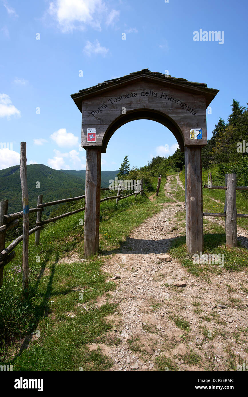 Passo della Cisa (Pr ), Italy, the medieval Francigena way Stock Photo ...