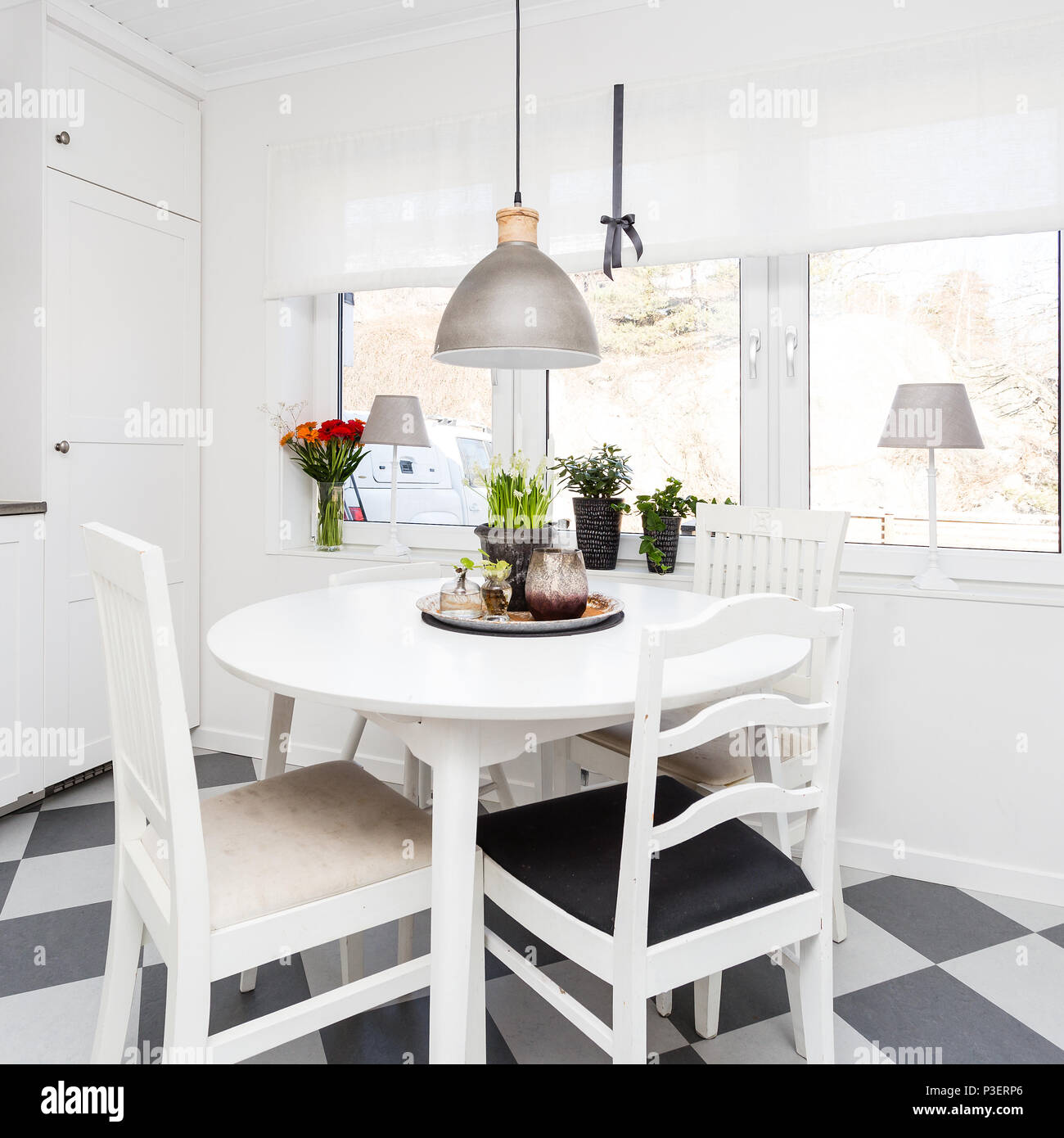 fancy scandinavian kitchen interior Stock Photo - Alamy