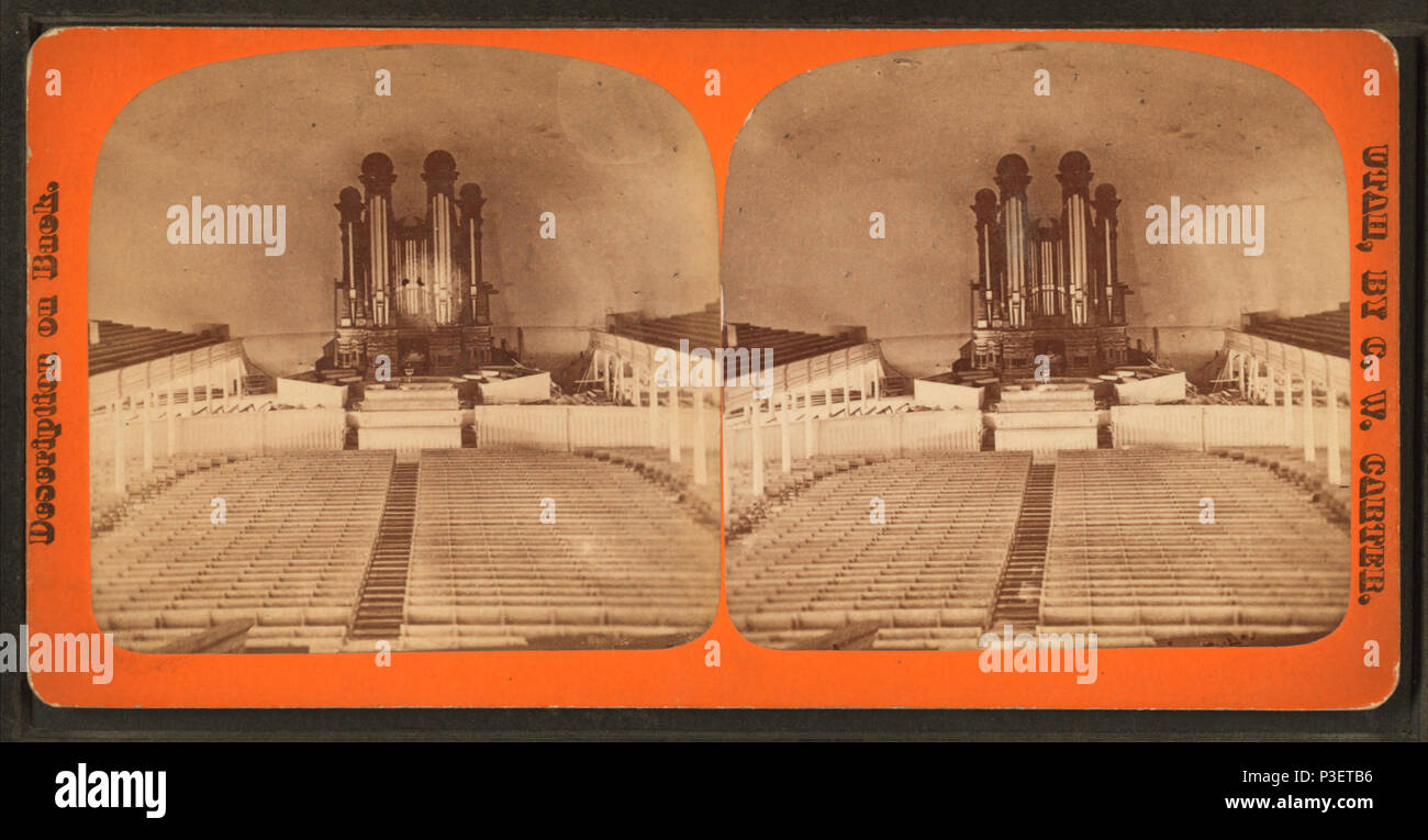 295 Tabernacle (interior), Salt Lake City, by C. W. Carter Stock Photo ...