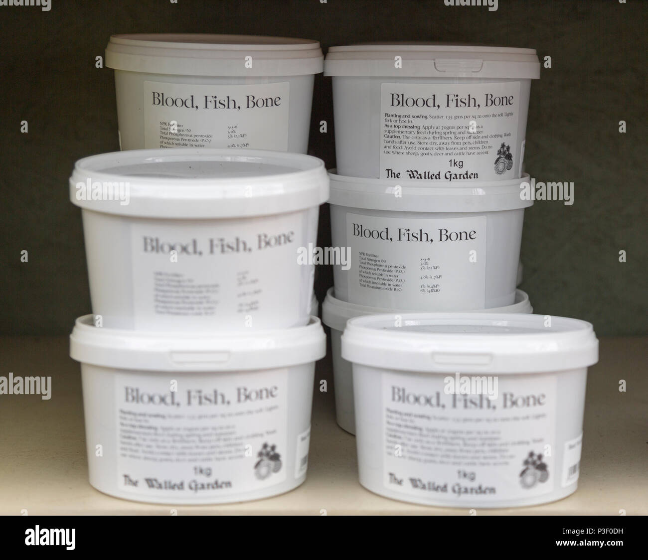 Blood, fish, bone fertilser on sale at The Walled garden plant nursery ...