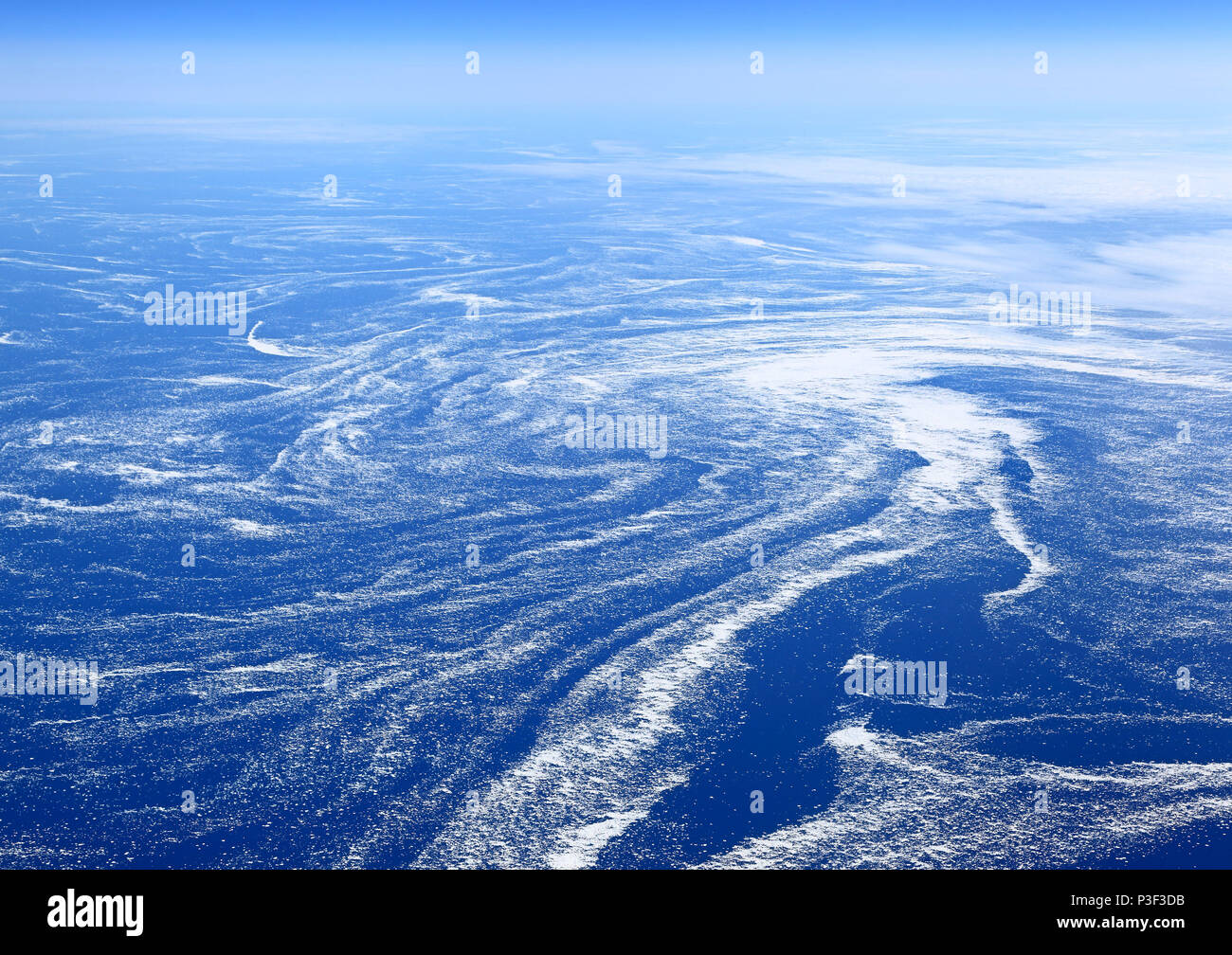 The Earth from above: Floating sea ice caught in marine currents off ...