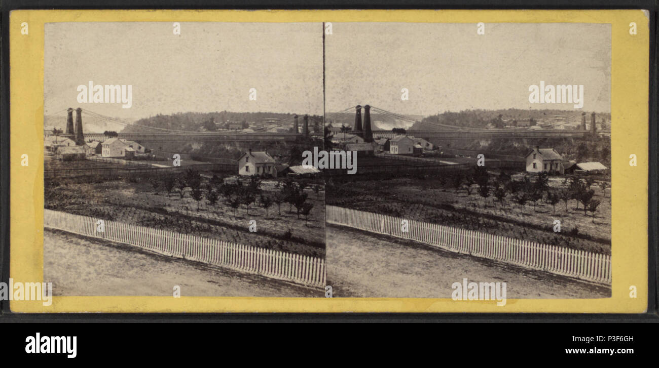 322 The Suspension Bridge and Falls from the Monteagle House, by E. & H ...