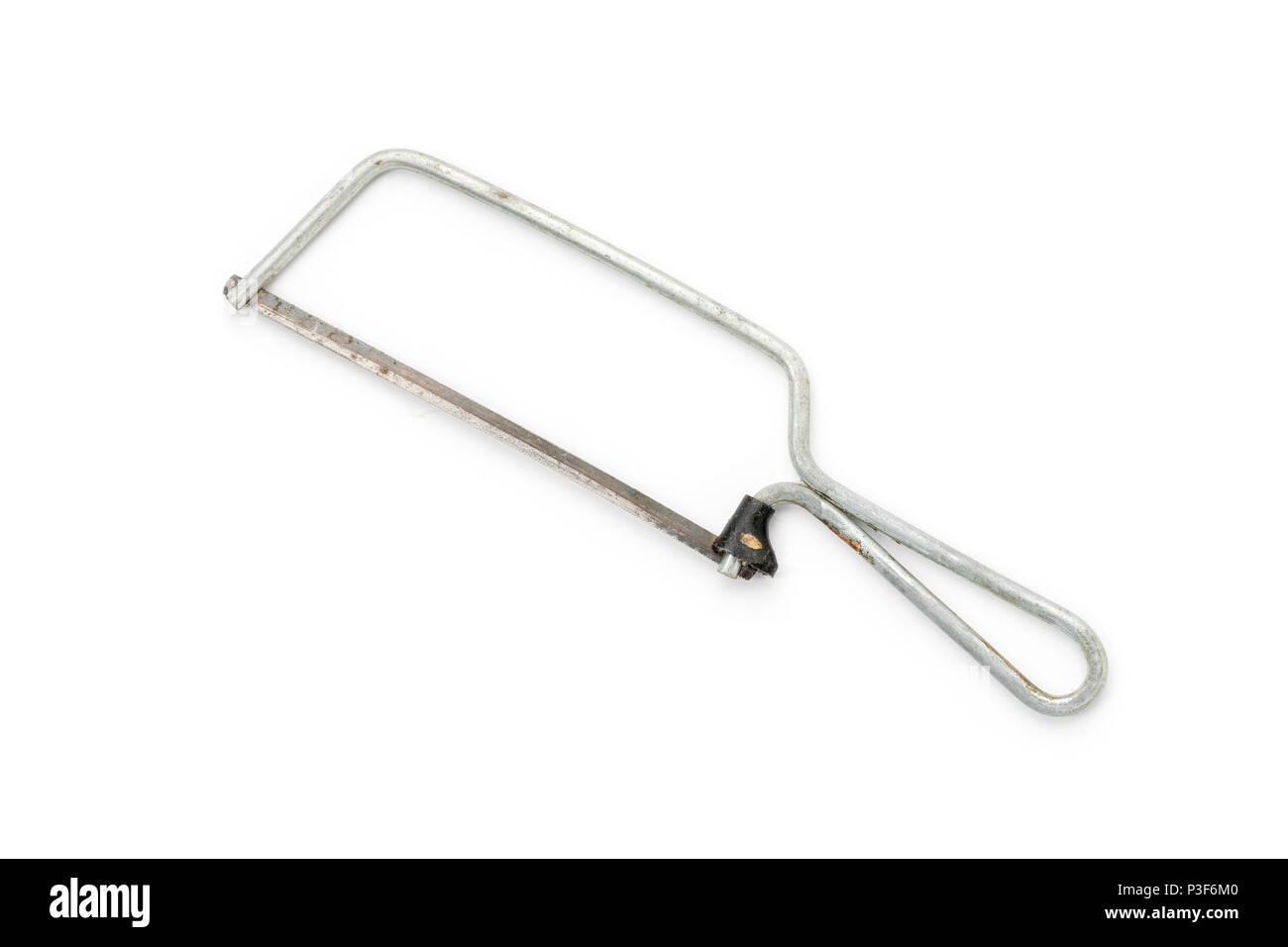 small old used hacksaw, isolated on white Stock Photo - Alamy