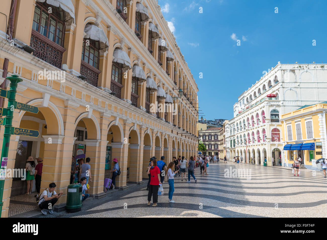 leal senado macau, day bright fun travel and tourism Stock Photo - Alamy
