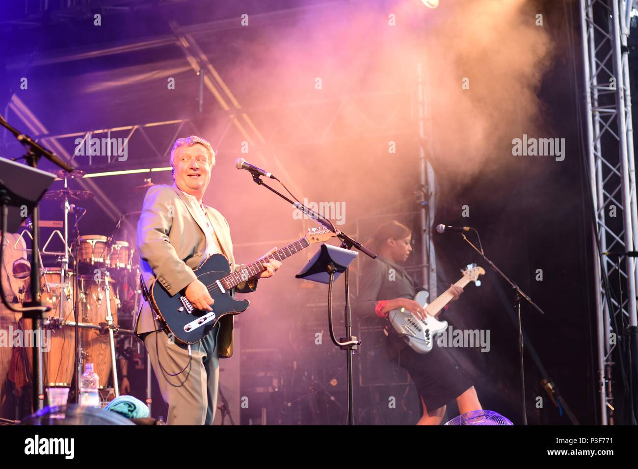 Squeeze rock Bath. England - Pub in the Park festival, June 2018 Stock ...