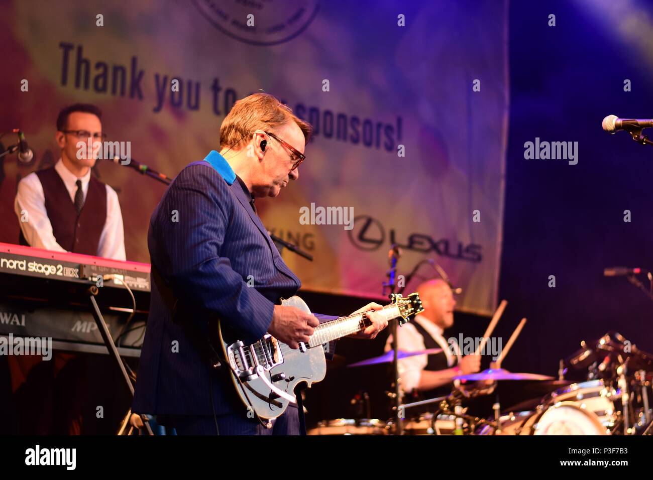 Squeeze rock Bath. England - Pub in the Park festival, June 2018 Stock ...