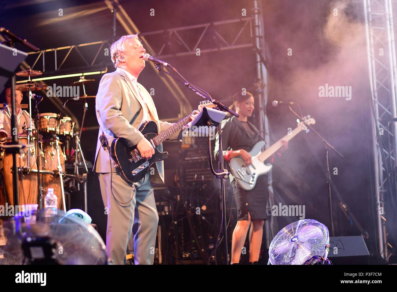 Squeeze rock Bath. England - Pub in the Park festival, June 2018 Stock ...