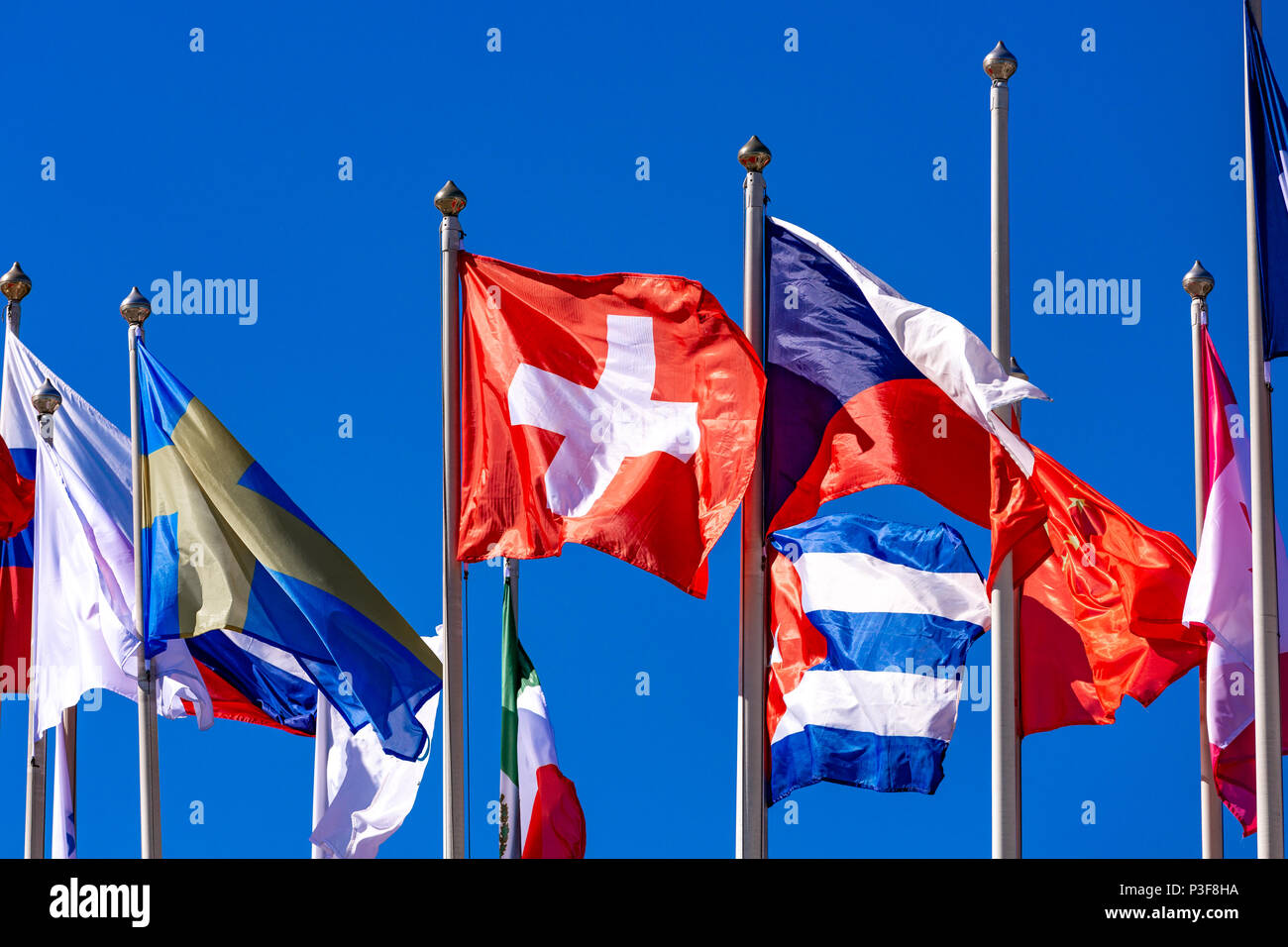 Flags different countries world waving hi-res stock photography and ...