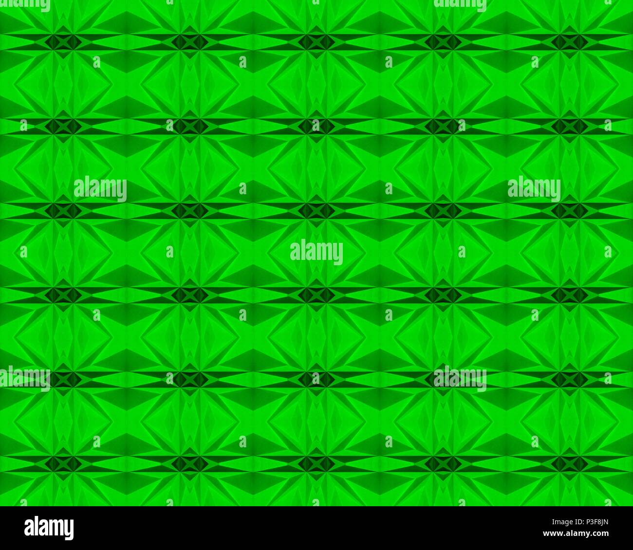 Green seamless, tile-able geometric pattern, made from a picture of ...