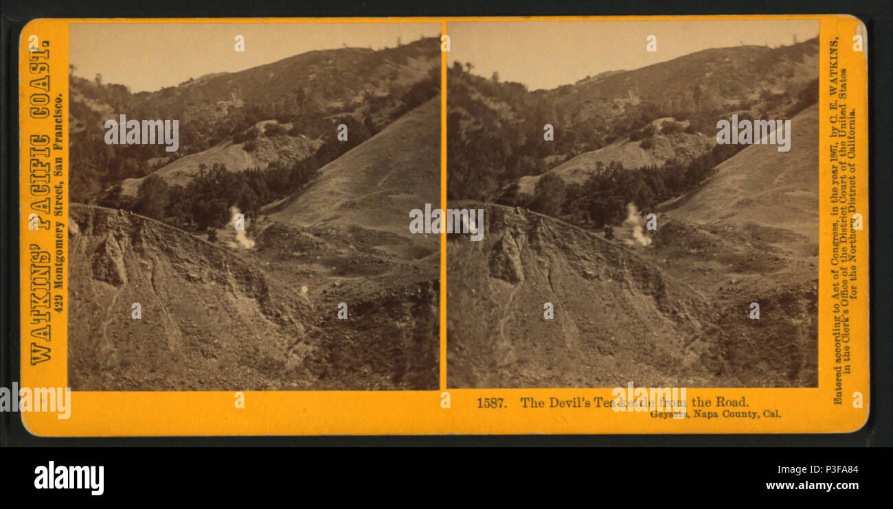 305 The Devil's Tea-Kettle, from the road, Geysers, Napa Co., Cal, by ...