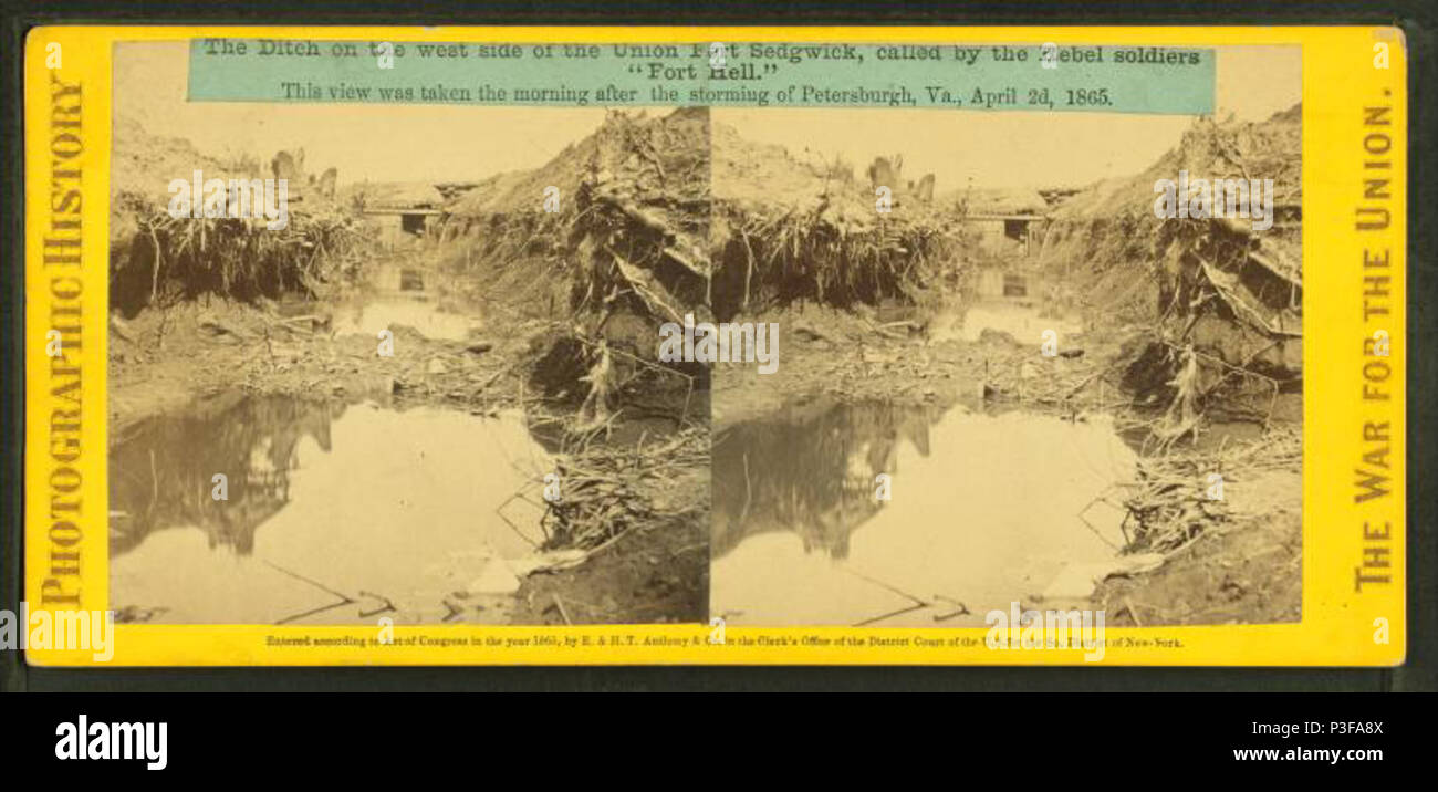 . The ditch on the west side of the Union Fort Sedgwick, called by the ...
