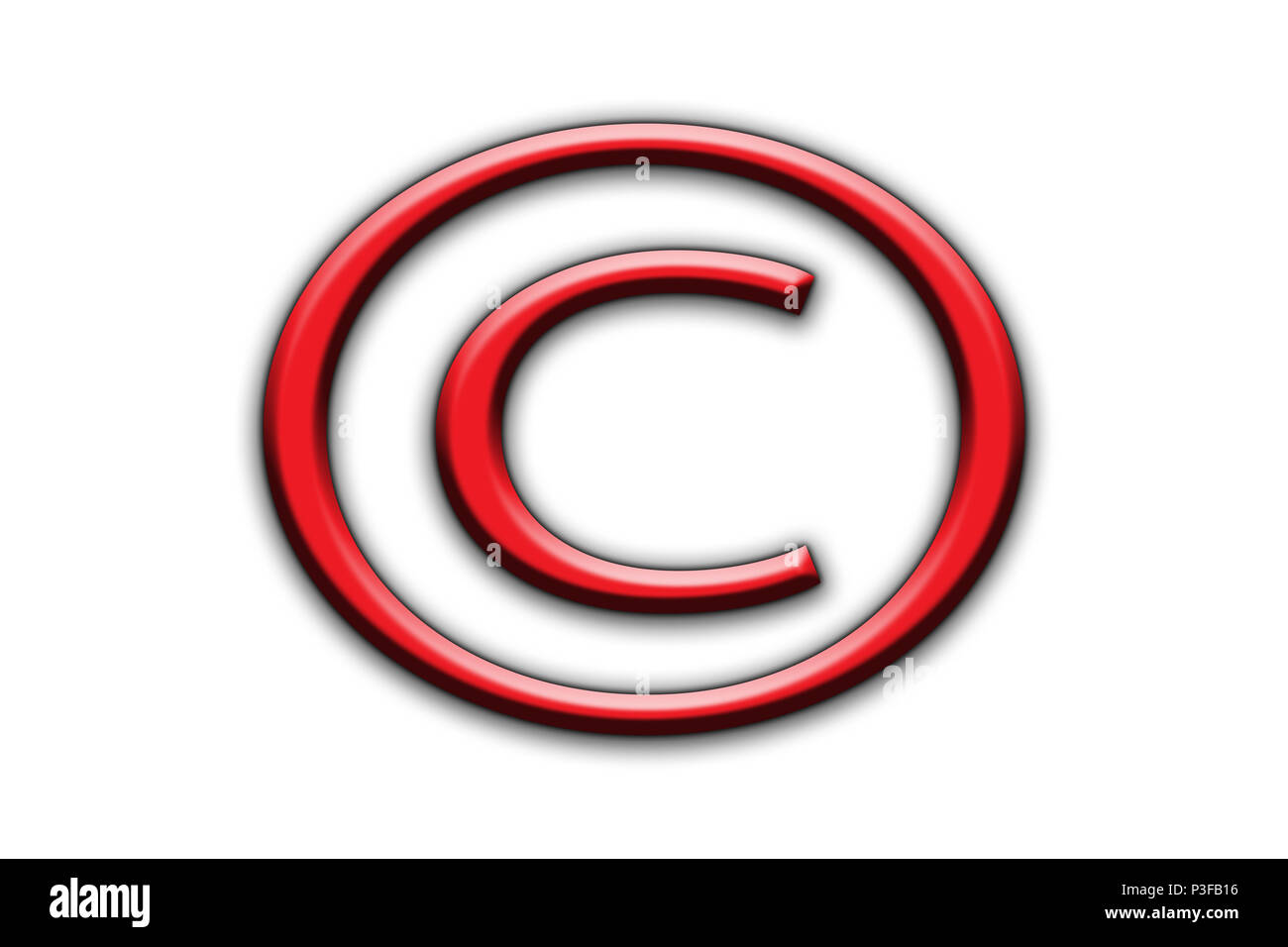 Red Copyright Symbol