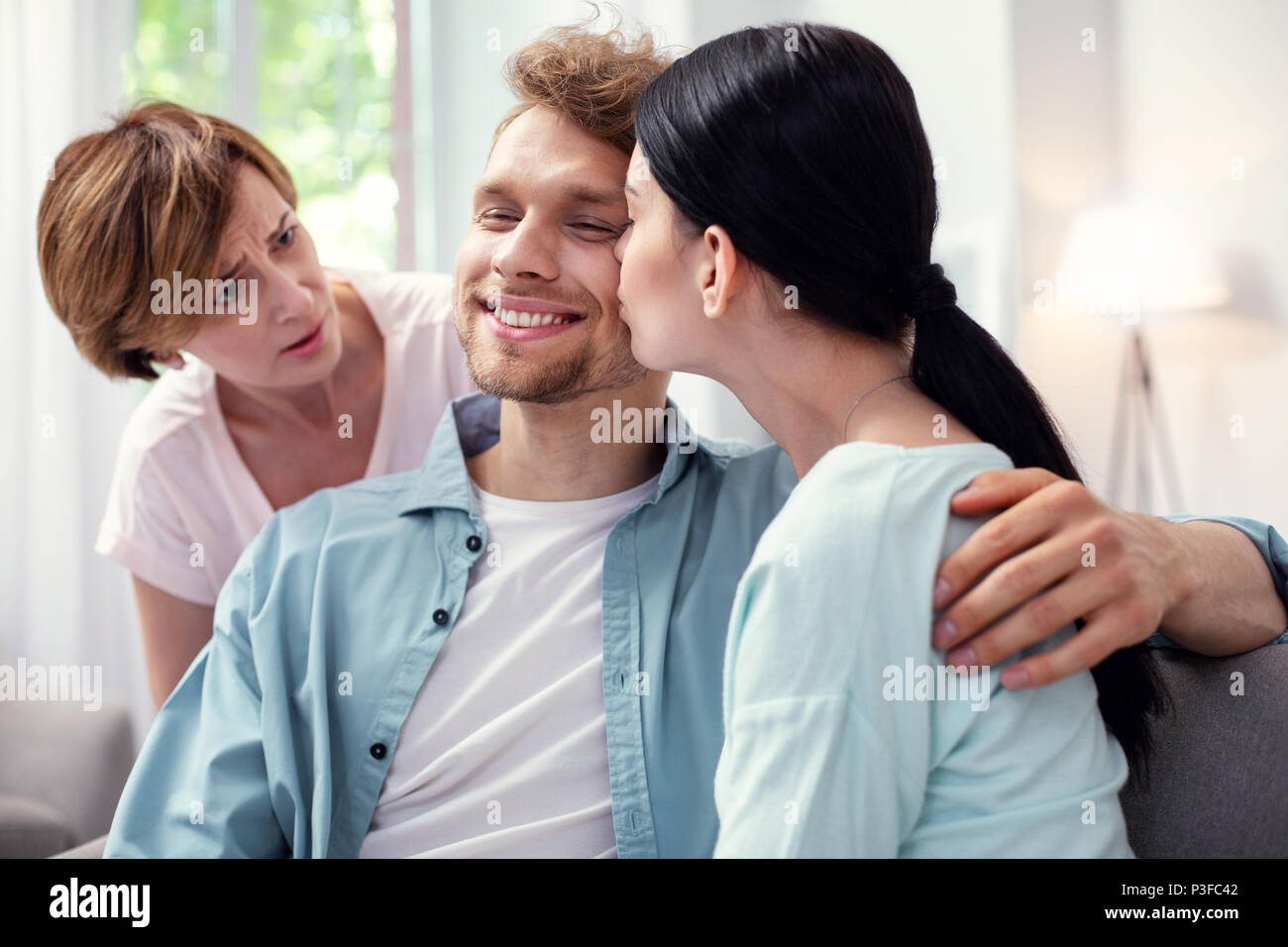 Nice happy man smiling Stock Photo - Alamy