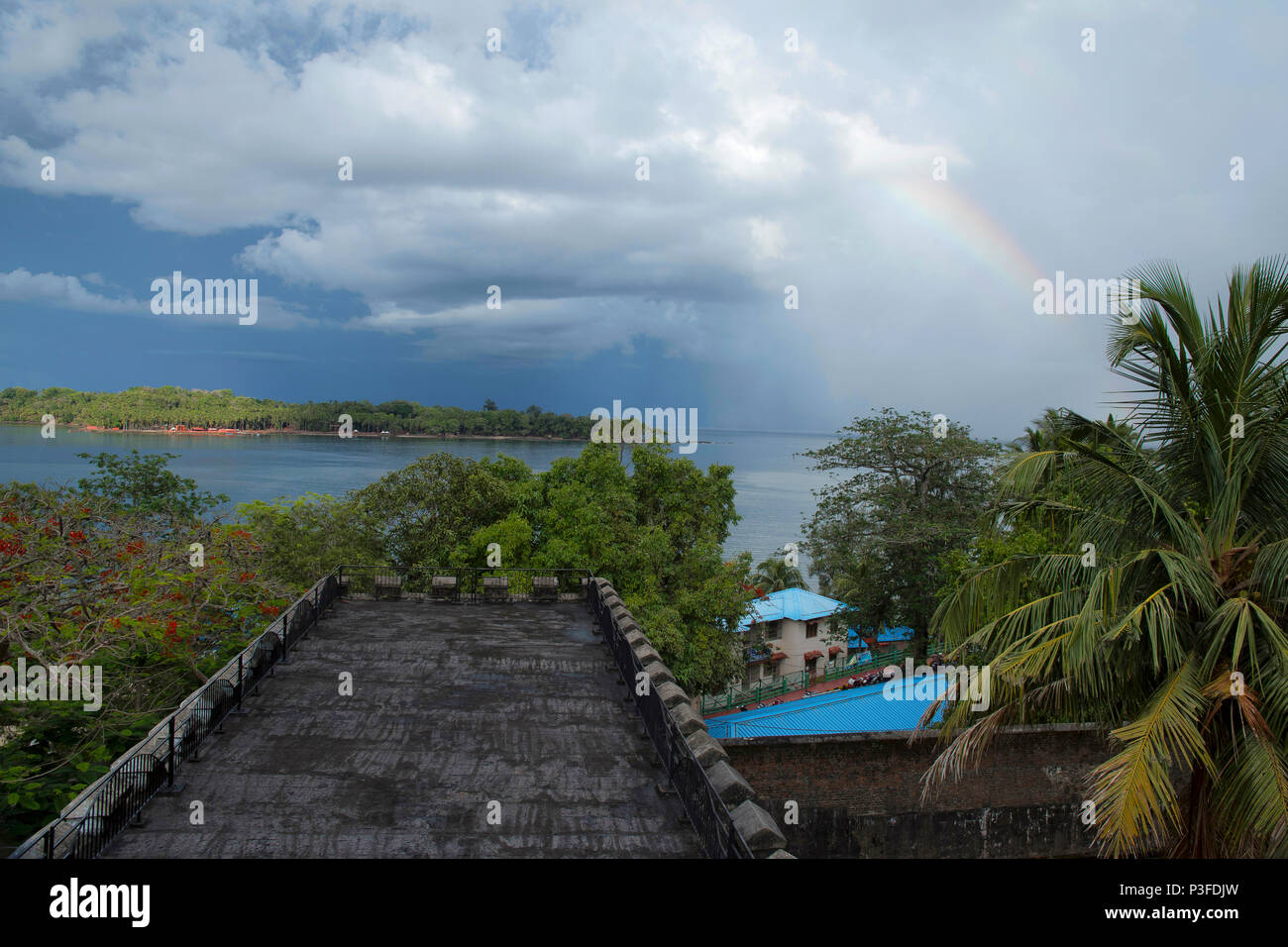 View from top of Cellular Jail, Port Blair, Andaman Islands Stock Photo ...