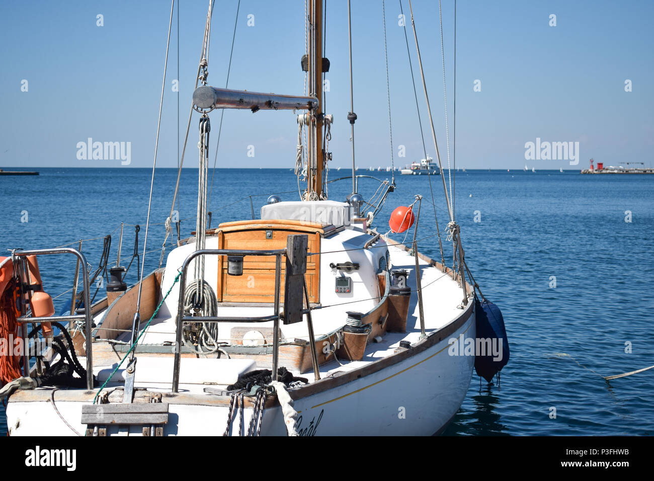 Looking at the sea through eyes of a fish-man boat Stock Photo - Alamy