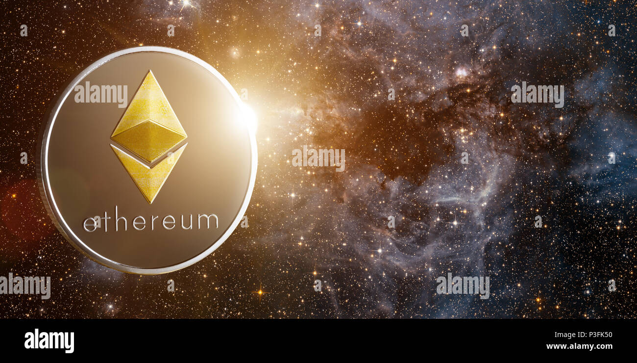 Ethereum in space with rising sun Stock Photo - Alamy