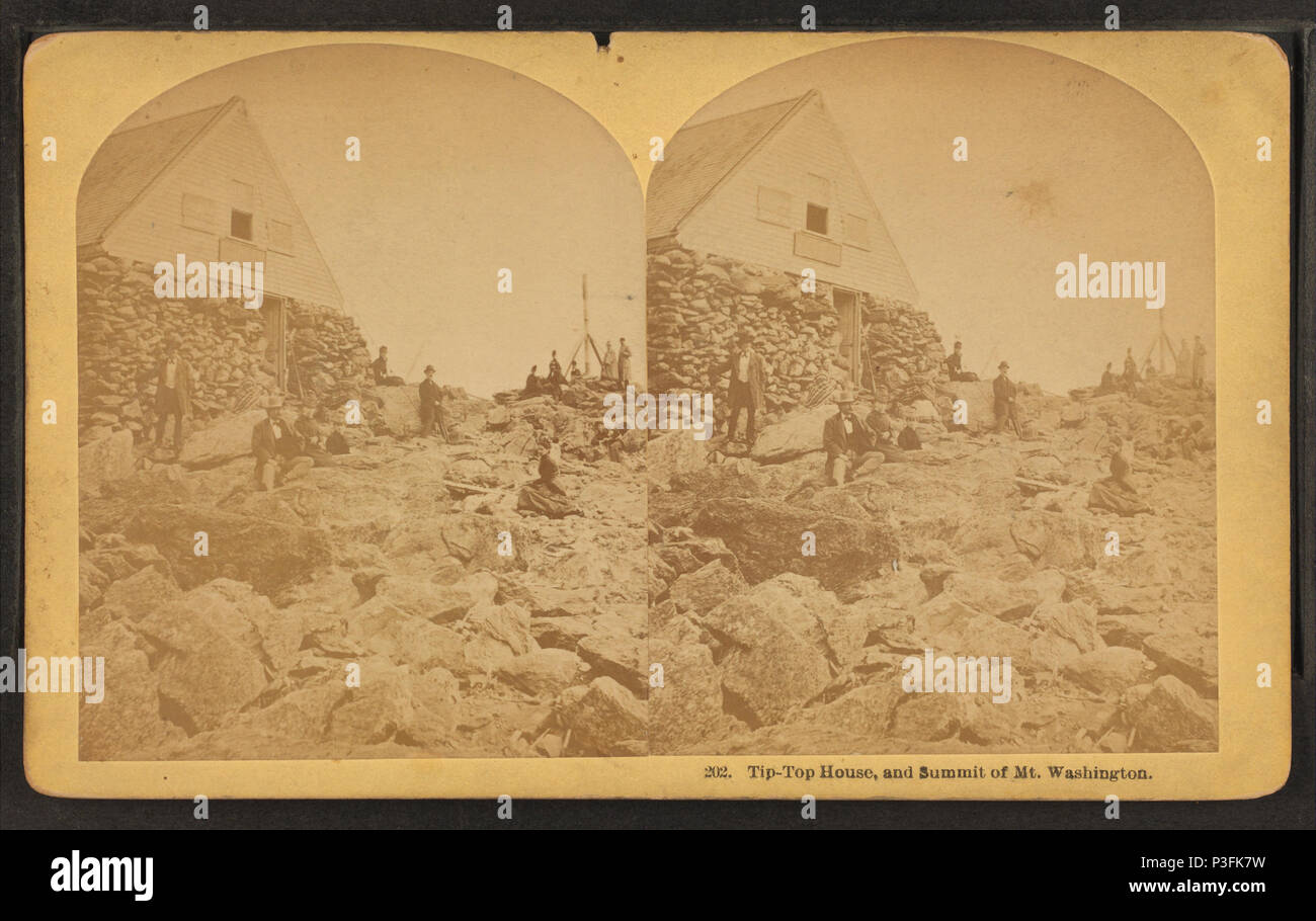 328 Tip Top House, and Summit of Mt. Washington, by Kilburn Brothers ...