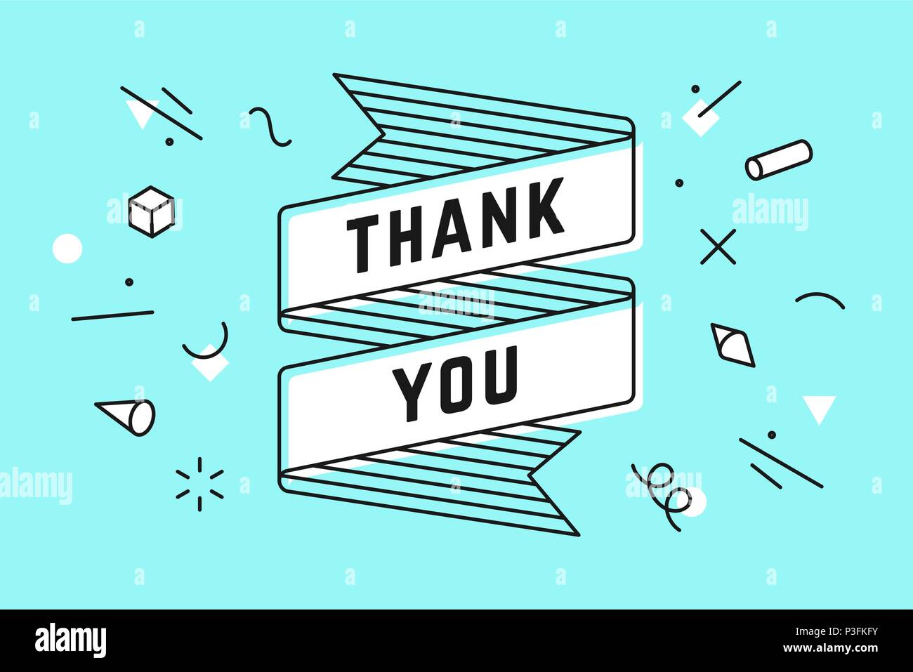 Thank You. Vintage ribbon banner Stock Vector Image & Art - Alamy